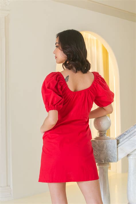 Elise Red Dress Hey Candy