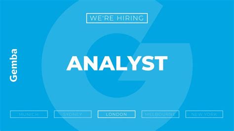 To Help Power Our Data Driven Client Work Were Looking For An Analyst