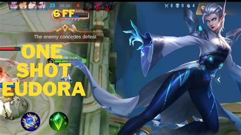 One Shot Eudora Best Eudora Gameplay Mlbb Youtube