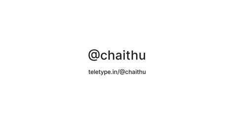 Chaithu — Teletype