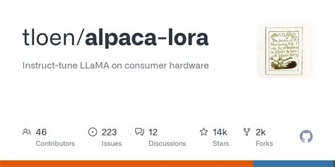 Github Tloenalpaca Lora Instruct Tune Llama On Consumer Hardwaregithub Tloenalpaca Lora