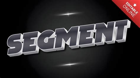 Segment Silver 3d Text Effect Generator