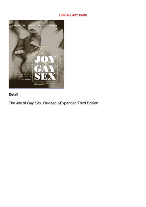 Ppt Pdfread The Joy Of Gay Sex Revised And Expanded Third Edition