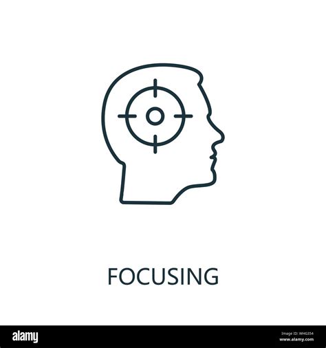 Focusing Outline Icon Thin Line Concept Element From Productivity