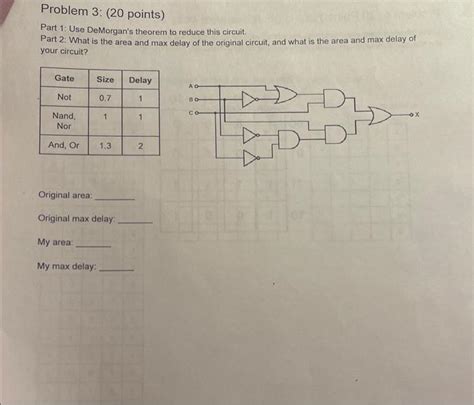 solved part 1 use demorgan s theorem to reduce this
