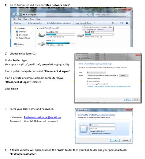 Map Network Drive Advanced BioImaging Facility McGill University