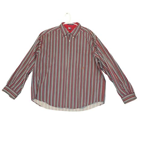 Tommy Hilfiger Vintage 1990s Mens Xxl Striped Button Down Long Sleeve