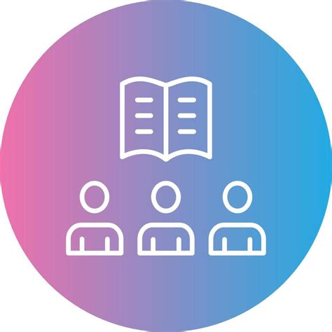Team Learning Line Gradient Circle Icon 43446099 Vector Art At Vecteezy