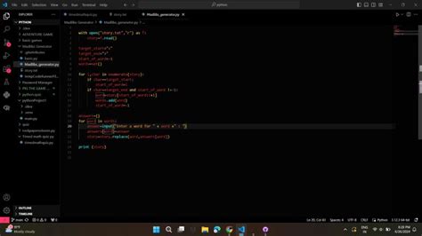 Madlibs Generator A Basic Story Generator Where You Can Customize The