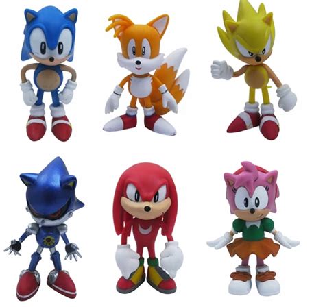 Figurki Sonic Zabawki 6 Sztuk Zestaw Postacie Zabawka Hedgehog 17497025633 Oficjalne