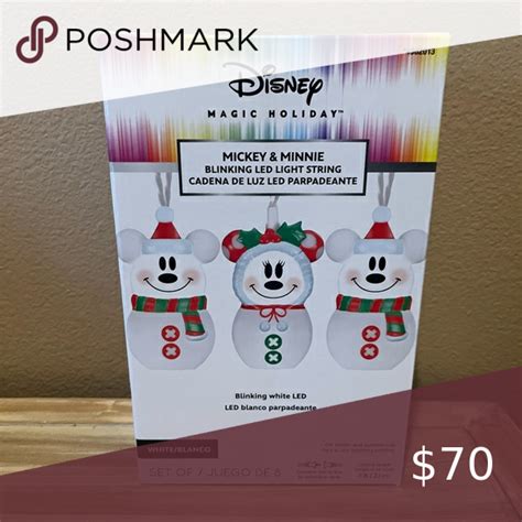 Mickey And Minnie Mouse Snowman String Lights Minnie Mickey Minnie Mouse