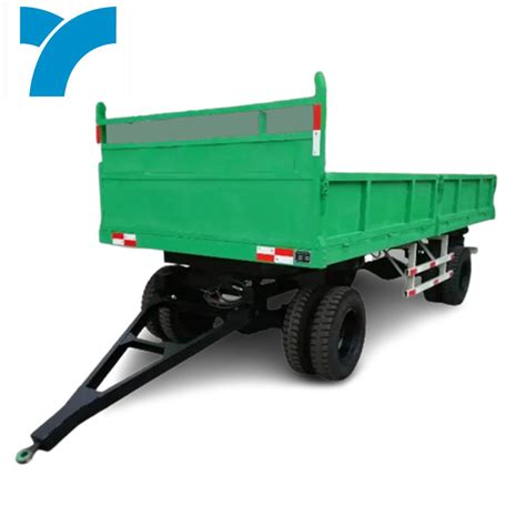 Heavy Duty 4 Wheel Farm Wagon Trailers Tipper Box Dump Truck Grass