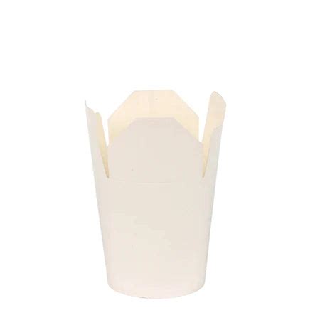 16oz Small White Round Paperboard Food Pails Noodle Box Sunrise Packaging