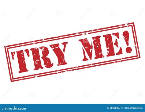 Try Me Stamp On White Background Stock Illustration Illustration Of