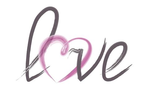 Premium Vector Depicts The Word Love Written In An Elegant Cursive