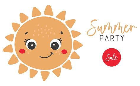 Premium Vector Cute Sun Set Cartoon Character Happy Sun Set Vector Summer Sunshine With Eyes