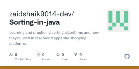 Github Zaidshaik9014 Devsorting In Java Learning And Practicing