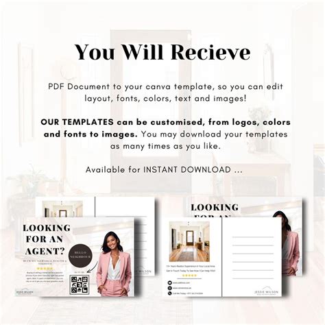 Real Estate Farming Postcard Template Editable Realtor Mailer Digital