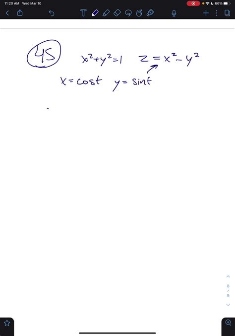 Solved Find A Vector Function That Represents The Curve Of Intersection