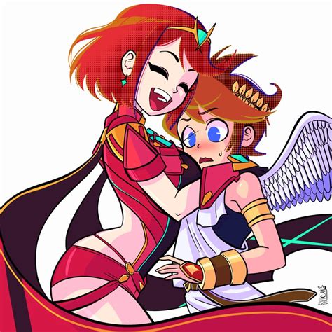 Pyra And Pit Xenoblade Chronicles And 3 More Drawn By Jaliet Exe