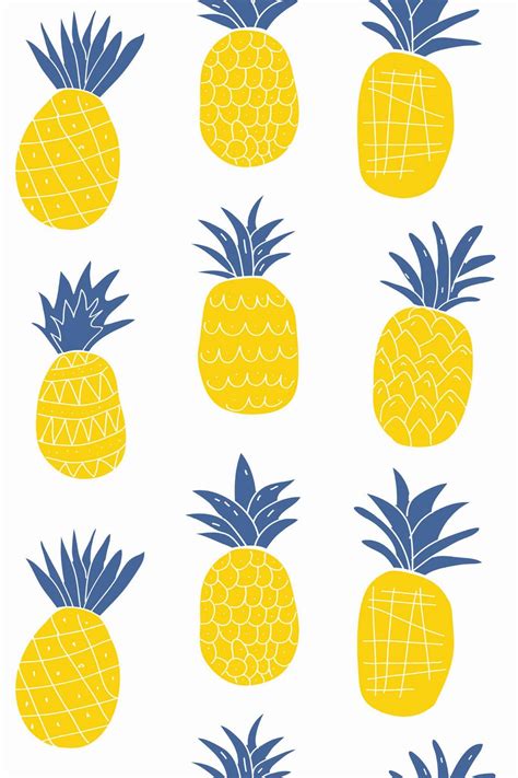 Pineapple Print Wallpaper