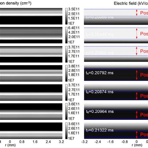 Spatial Distributions Of Electron Density And Electric Field With Time Download Scientific