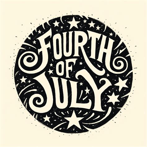Premium Photo Logo With Stars And The Words Fourth Of July Written In