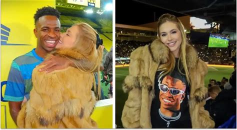 Unterstützung Im Stadion Vinícius Freundin Virginia Fonseca Feuert