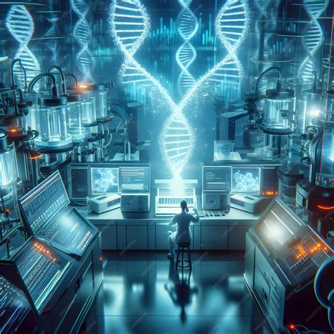 Premium Photo Within The Innovative Surroundings Of A Genetics Lab