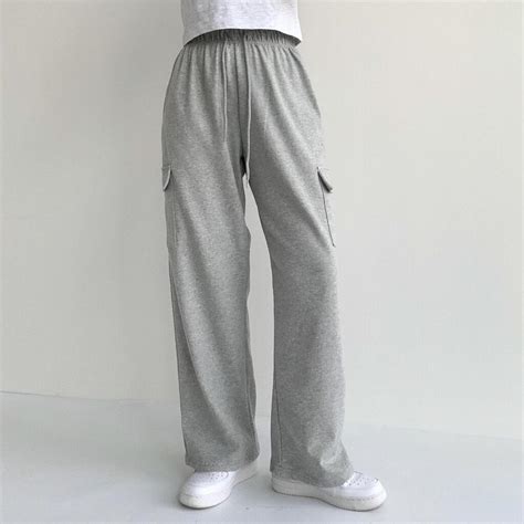 로렌블 단독 기모기본 세미와이드 카고바지 트레이닝 하이웨스트 바지 와이드 밴딩 팬츠 세미와이드 바지 기모밴딩바지 하비바지 기모트레이닝팬츠기모바지 겨울바지