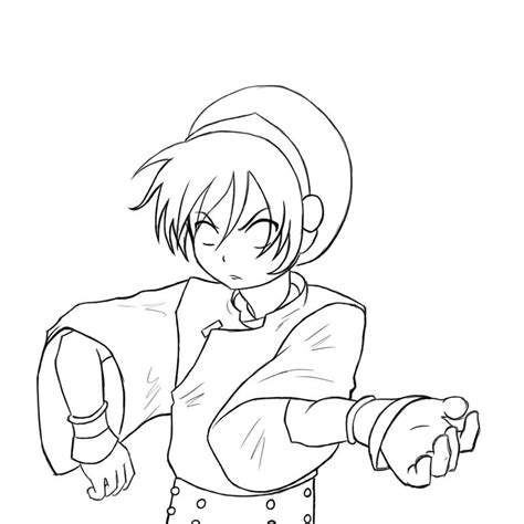The Legend Of Aang Toph Portrait Dejakob Dxuxf Avatar Aang Coloring