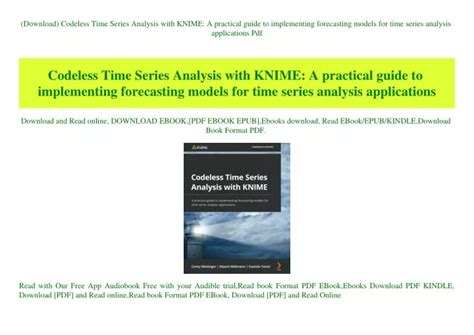 Ppt Download Codeless Time Series Analysis With Knime A Practical