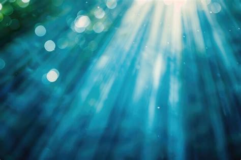 Blue Sunshine Flare In Summer Tropic Background Symbolizing Hope