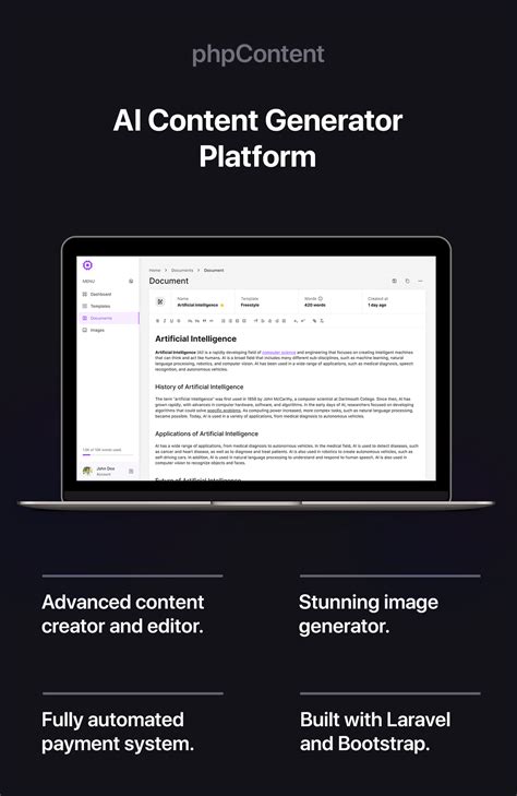 phpcontent ai content generator platform saas code market