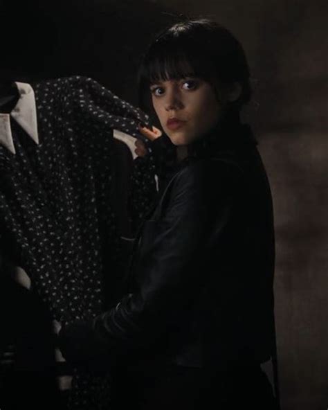 Wednesday Netflix Series Jenna Ortega Leather Jacket