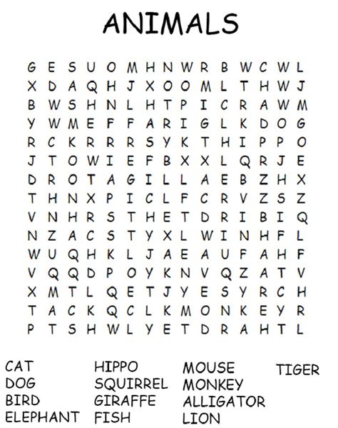 Free Printable Word Searches Activity Shelter