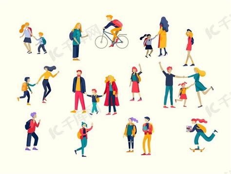 回到学校平面矢量插图集。背景图片免费下载海报banner高清大图千库网图片编号6250230