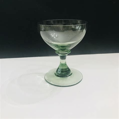 Sage Green Vintage Glassware Water Champagne Liquor Glasses Etsy