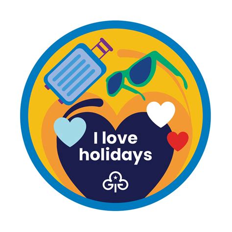 I Love Holidays Woven Badge Girlguiding North West England Shop