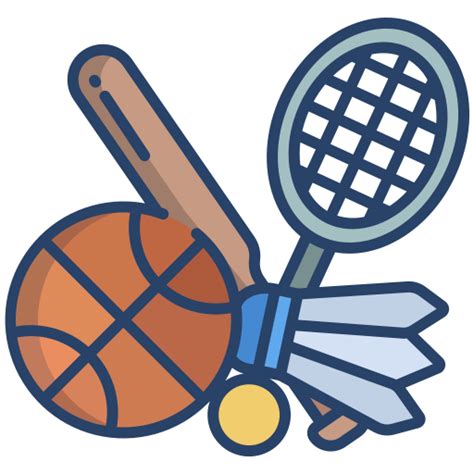Flat Style Sports Items Icon Set Vettore Libero Manualidades