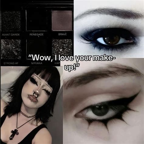 Goth Makeup Looks With Eyeshadow Goth Make Up With Black Eye Shadow