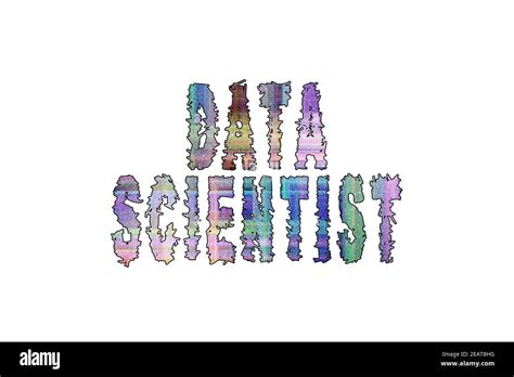 Data Scientist Banner Poster And Sticker With Clipping Path Stock