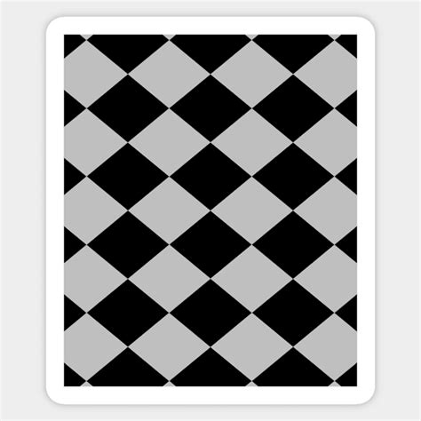Black On Gray Checkered Design Graphic Design Ts Sticker Teepublic
