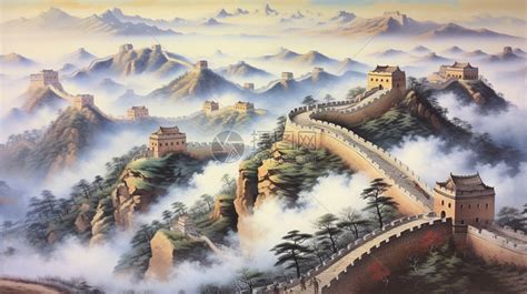 中国万里长城插画图片下载 正版图片600595840 摄图网