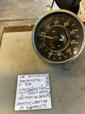 Tested Original 1968 Volkswagen Beetle Bug Speedometer Assembly
