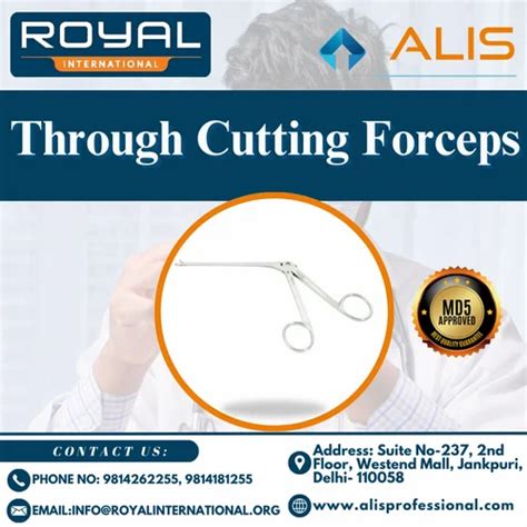 Smooth Stainless Steel Through Cutting Forceps Sizedimension