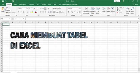 Cara Membuat Tabel Di Excel Dengan Cepat ~ Turumuru