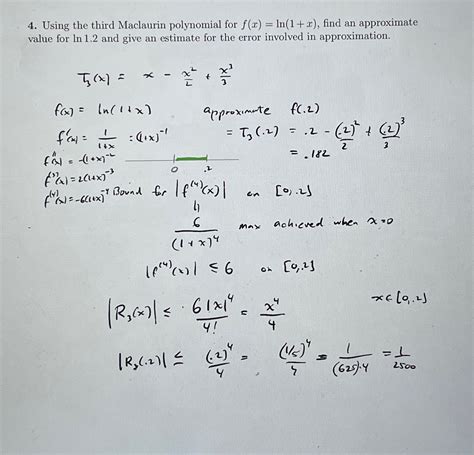 solved using the third maclaurin polynomial for
