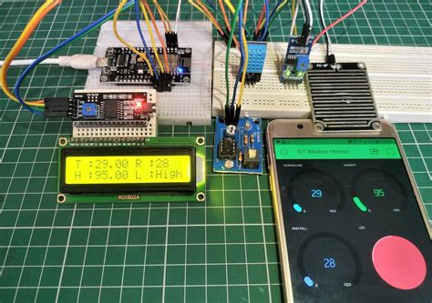 iot weather monitoring system nodemcu blynk app