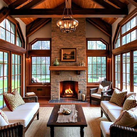 25 Sunroom Ideas With Fireplaces Youll Love